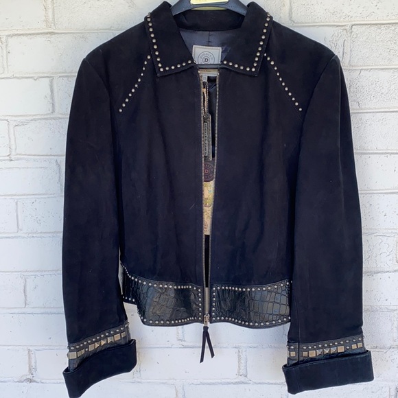 Double D Ranch | Jackets & Coats | Double D Ranch Leather Suede Studded ...